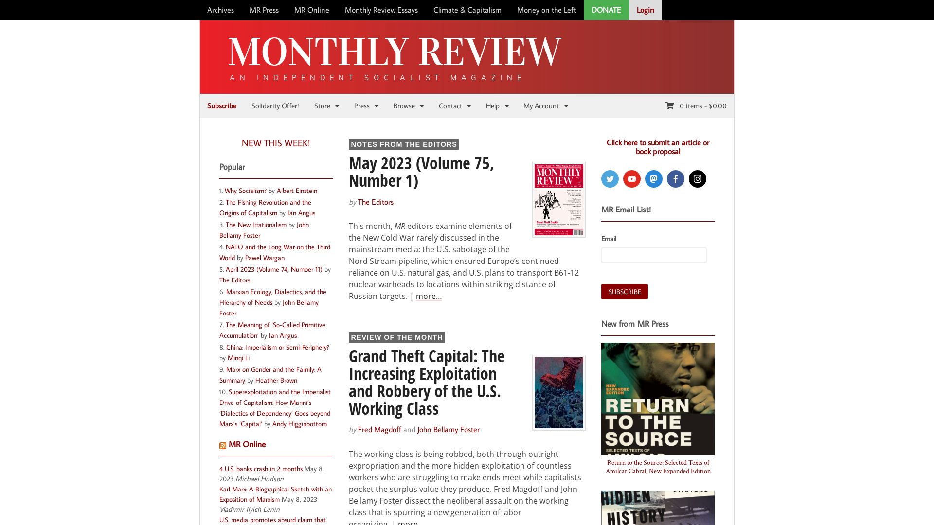 monthlyreview.org is ONLINE